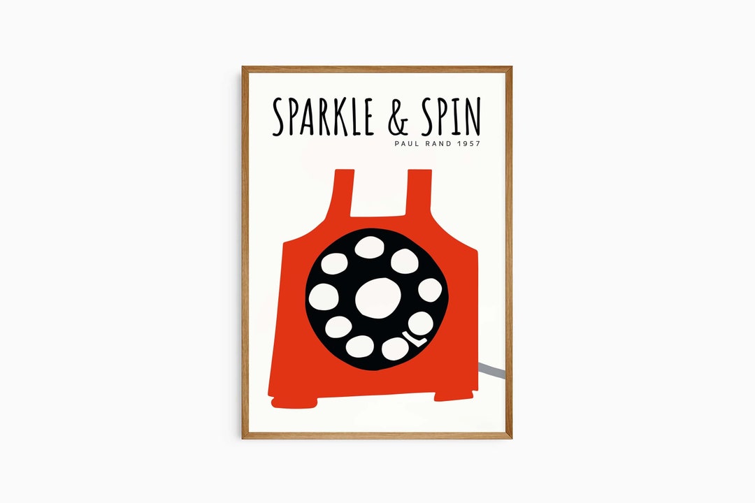 Vintage Red Phone Poster by Paul Rand 1957 Iconic Mid-century Modern ...