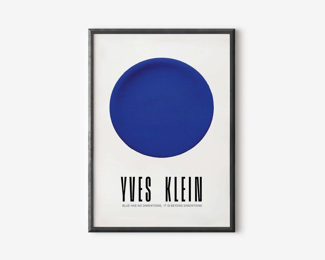 Yves Klein Abstract Blue Circle Poster, Exhibition Poster, Le ...