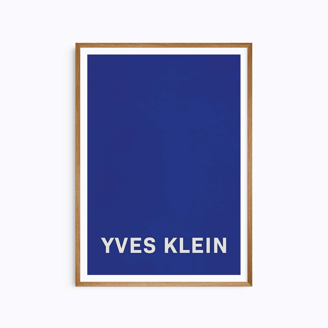 Yves Klein Blue Exhibition Poster, Le Monochrome Printable, Blue ...