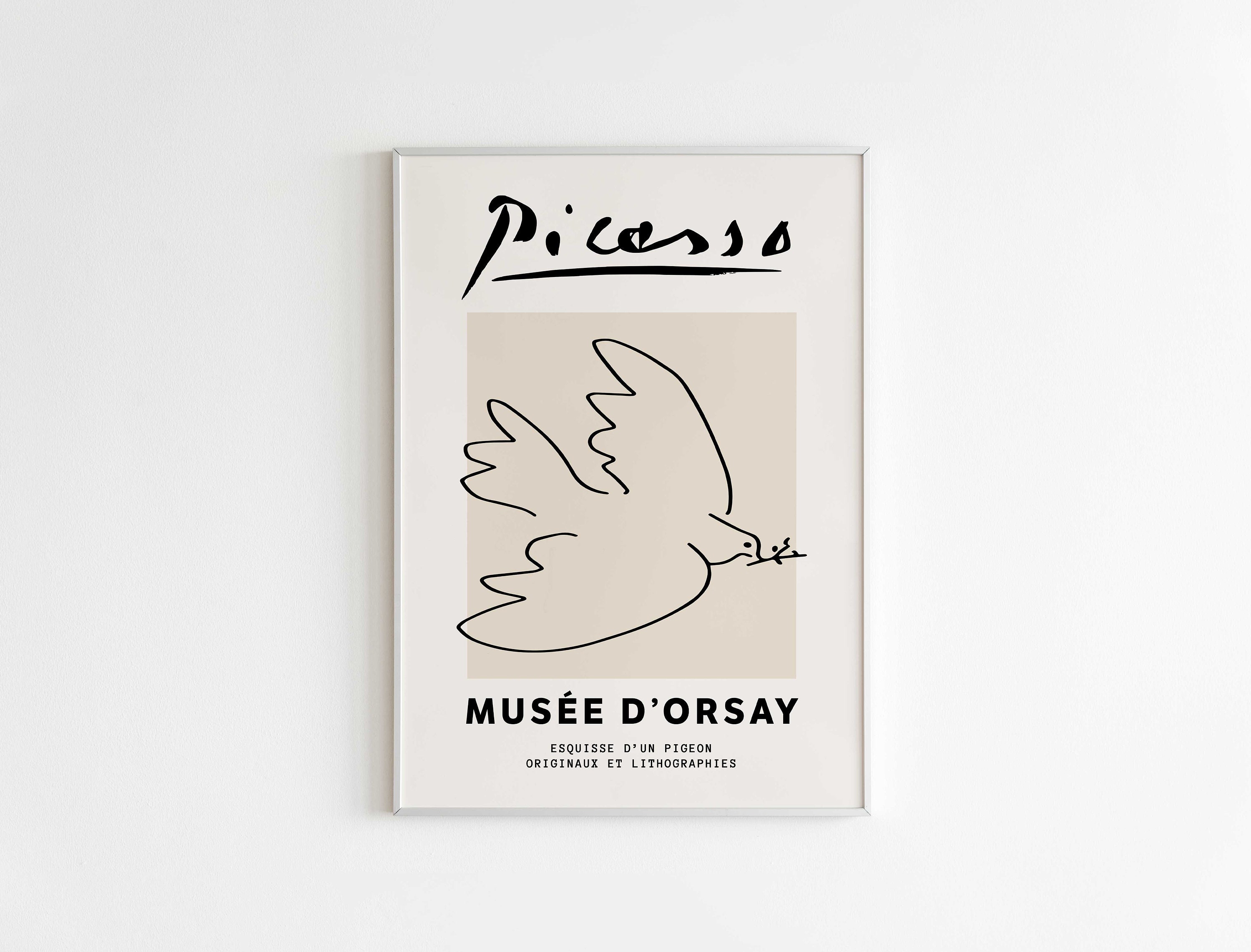 Picasso Pigeon Line Art, Printable Poster, Pablo Picasso Art Print ...