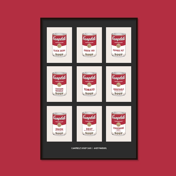 Warhol Soup Cans Printable - Etsy