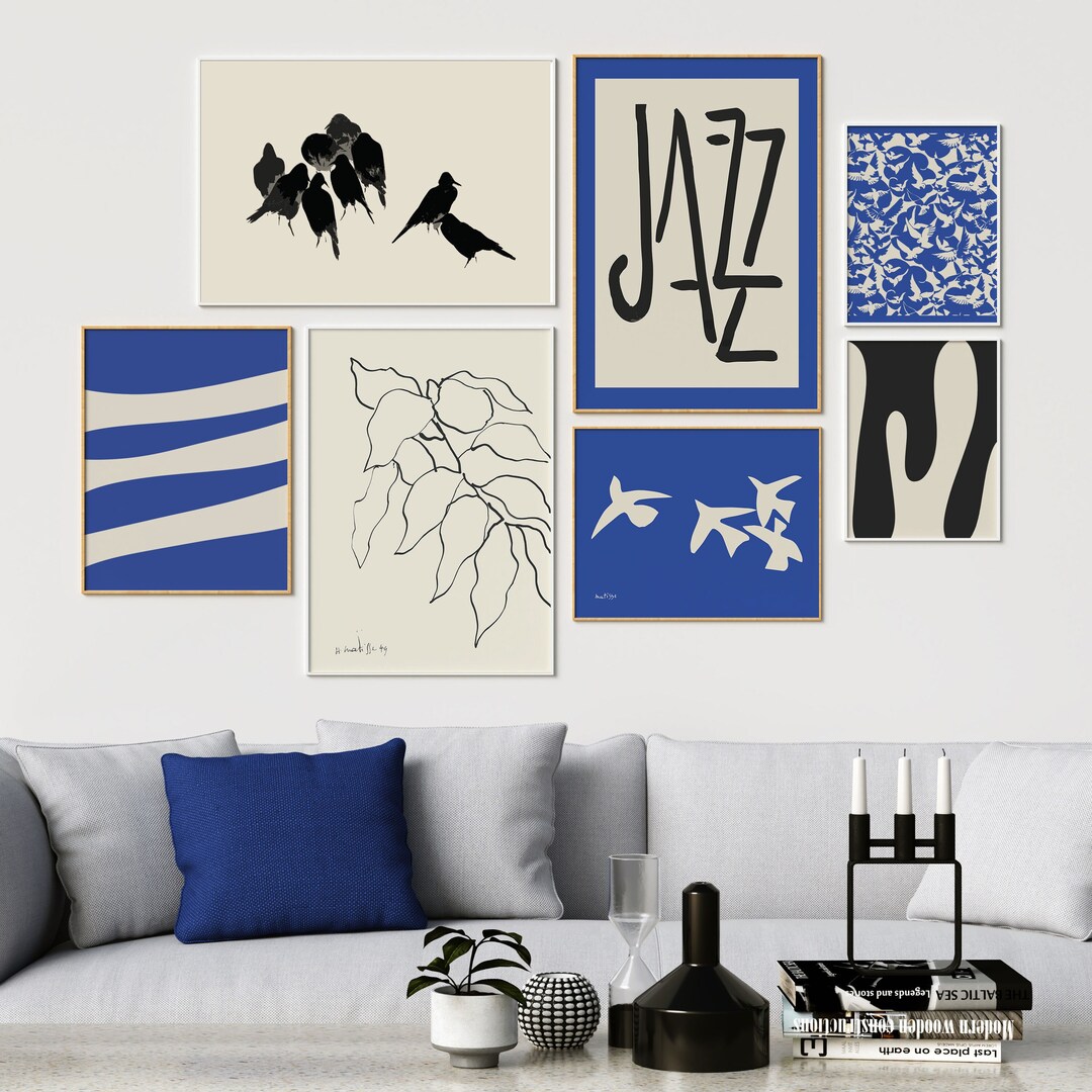 Blue Posters Modern Wall Art Set of 7 Henri Matisse Posters - Etsy