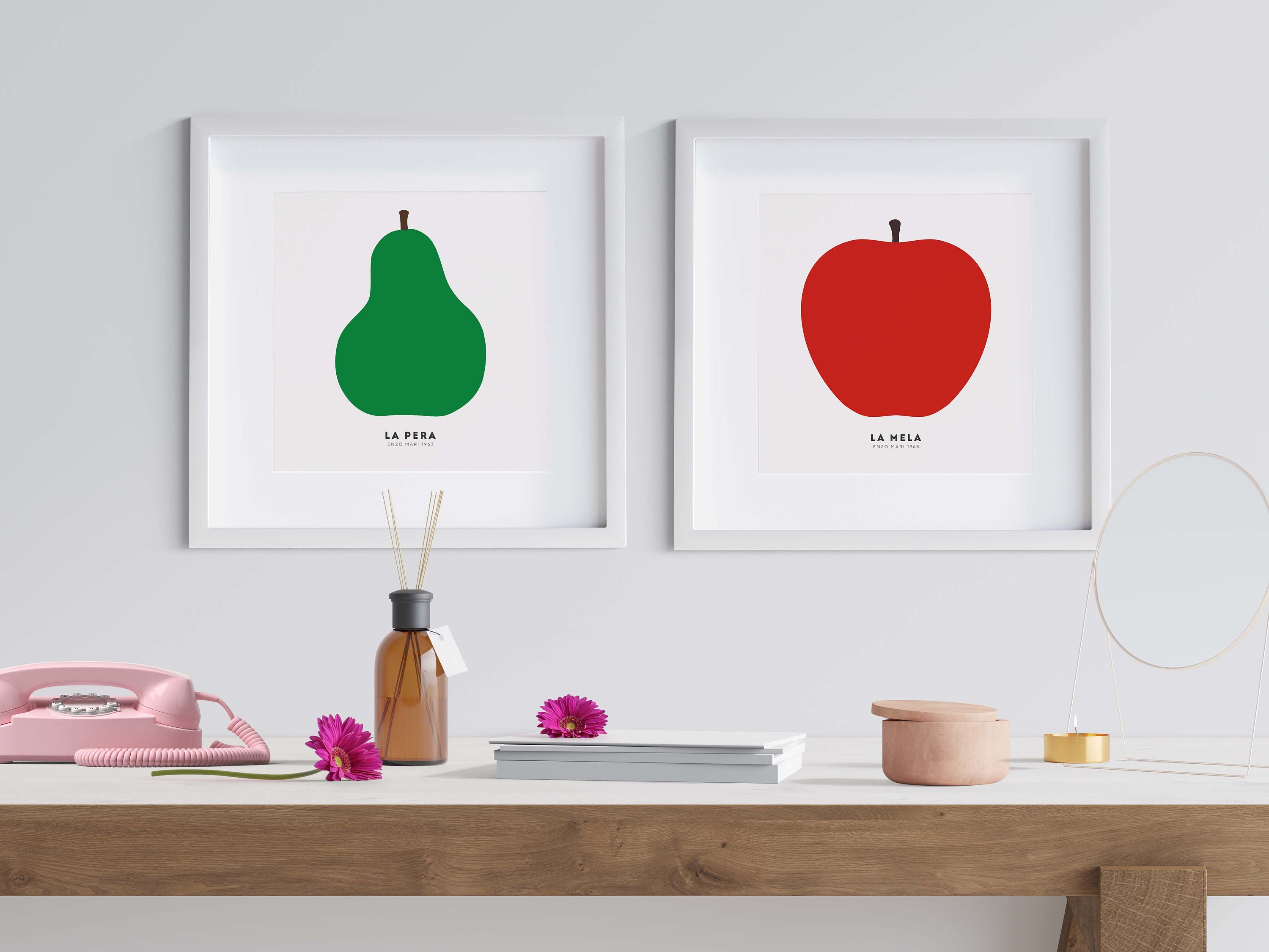 Enzo Mari the Red Apple La Mela the Pear La Pera - Etsy