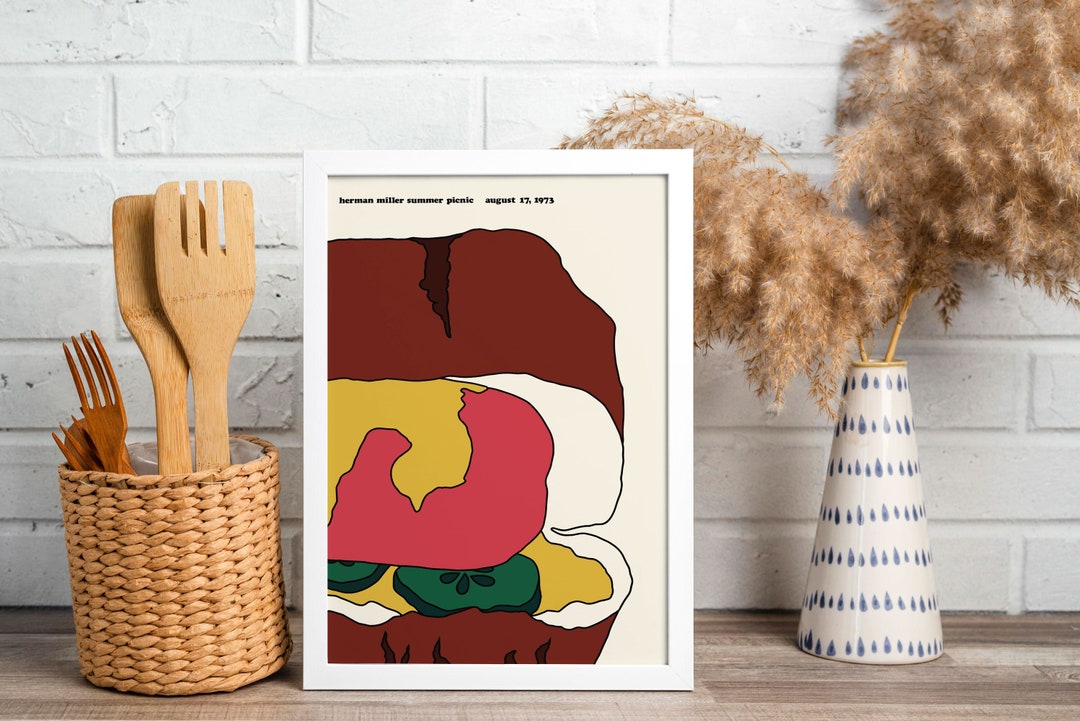 Vintage Summer Picnic 1973 Poster, Retro Food Poster, Vintage Magazine ...