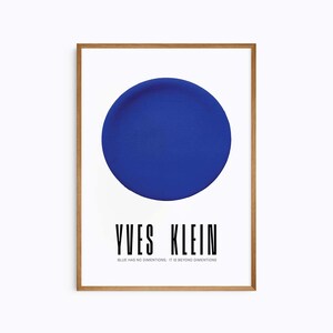 Yves Klein Abstract Blue Circle Poster, Exhibition Poster, Le ...
