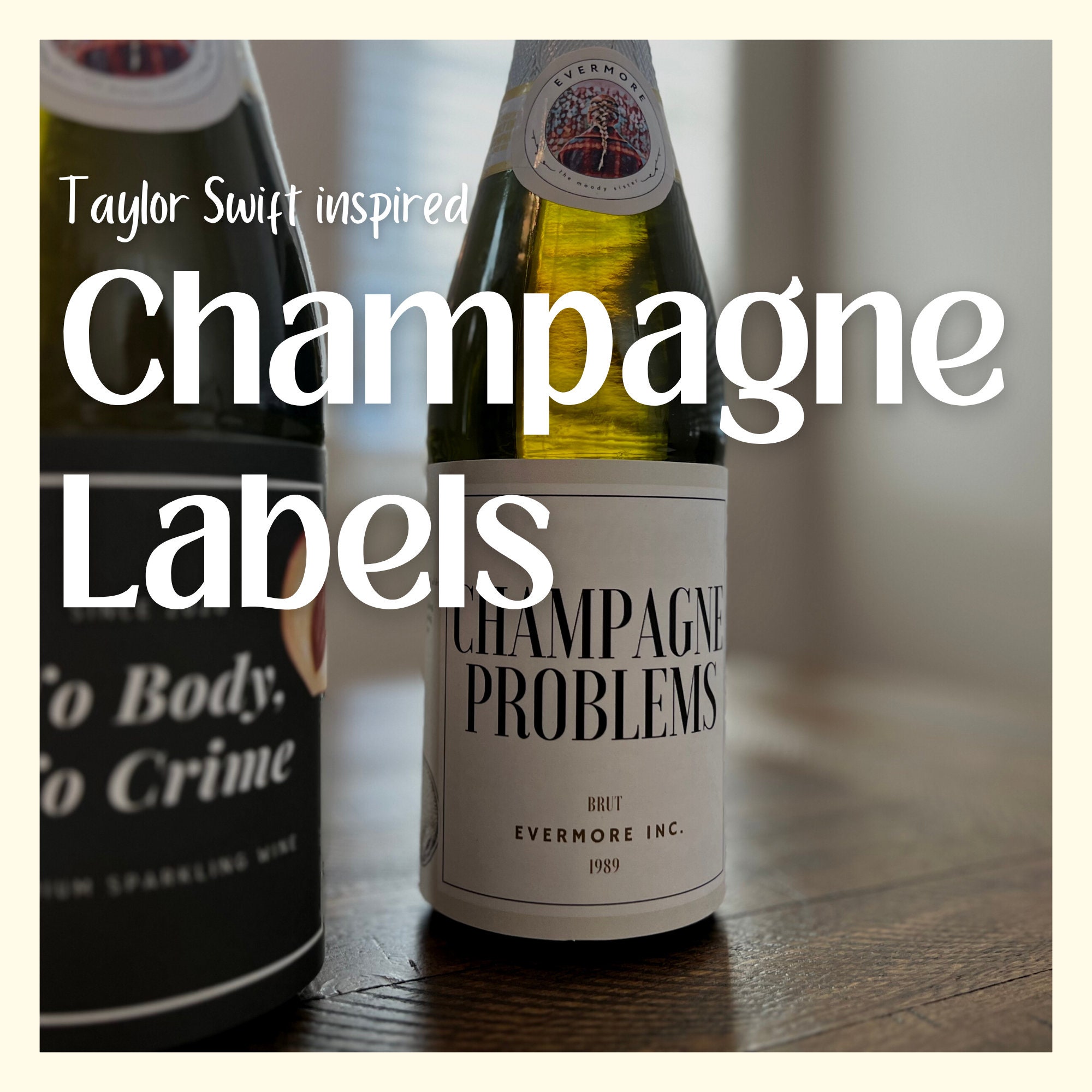 Taylor Swift Champagne Labels, Taylor Swift Wine Labels, Printable ...