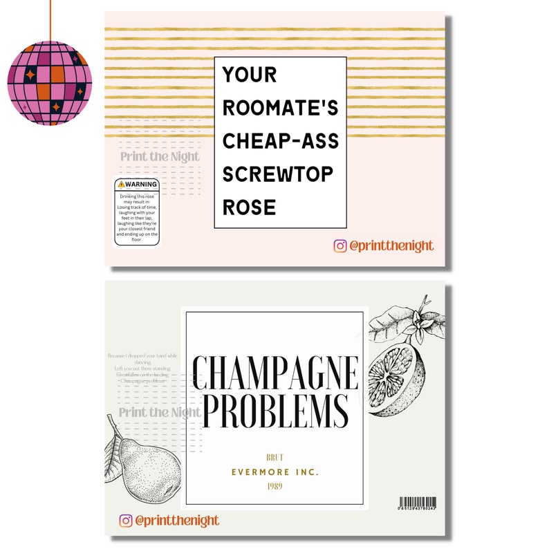 Taylor Swift Champagne Labels, Taylor Swift Wine Labels, Printable Champagne Label - Etsy