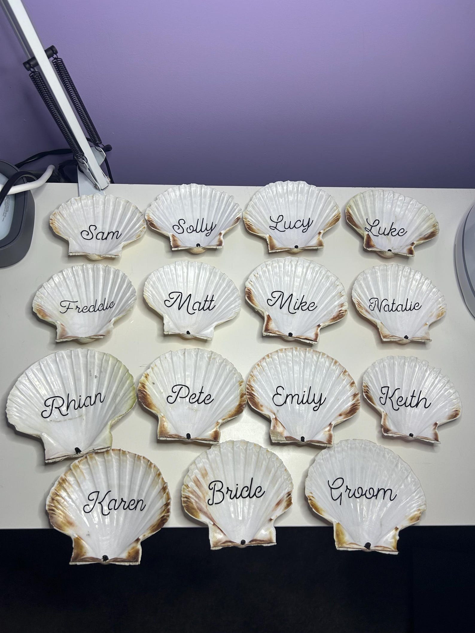 Personalised Wedding Shell Place Names - Etsy