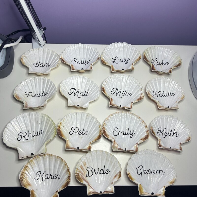 Sea Shell Place Card - Etsy