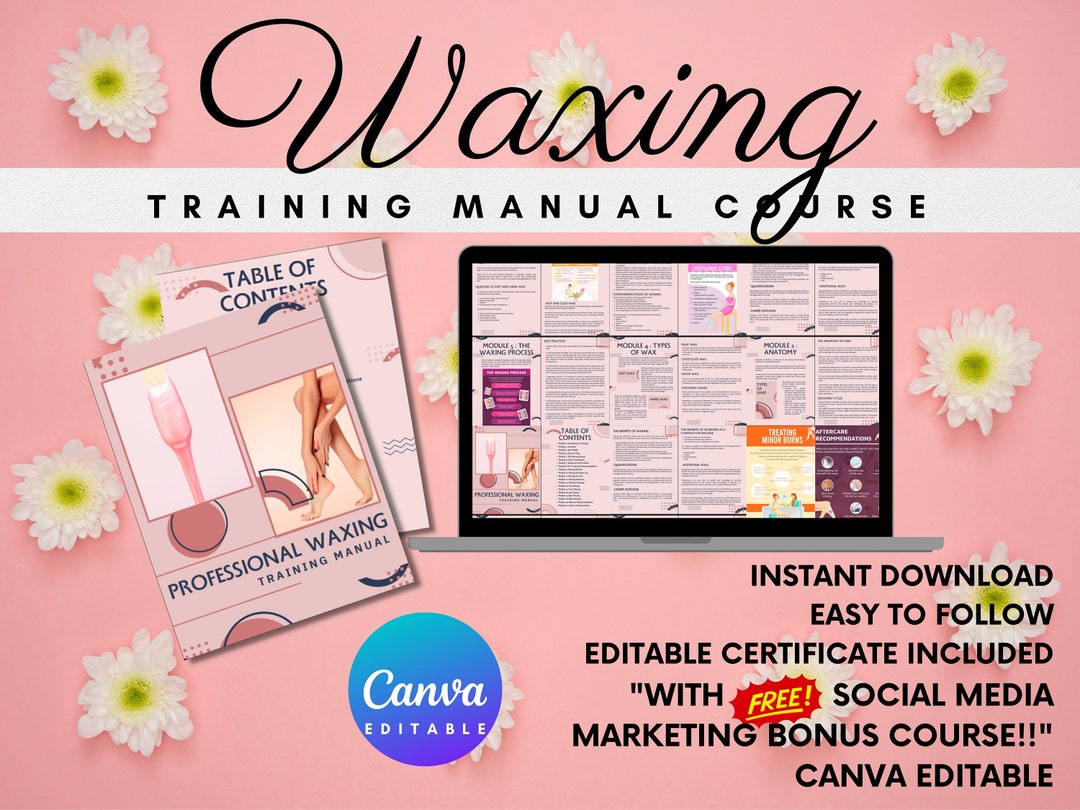 Professional Waxing Manual, Waxing Training Manual, Waxing Tutorial 