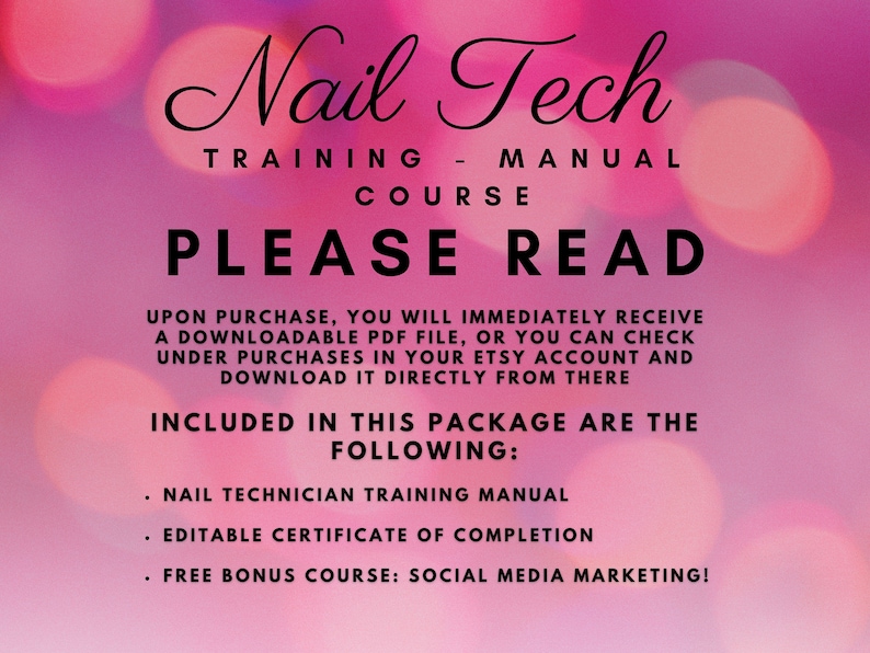 Nail Tech Training Manual, Acrylic Nails Training Manual for Nail ...