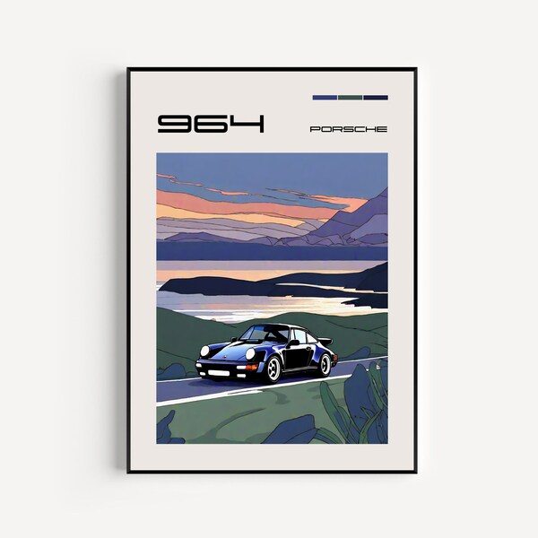 Porsche 964 Wall Art - Etsy
