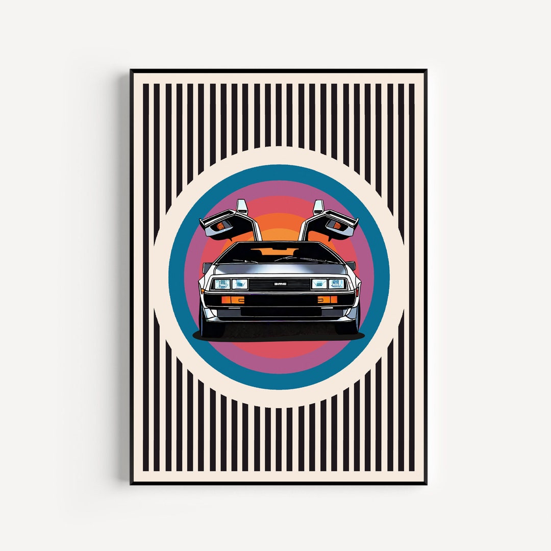 Delorean Print, Delorean Poster, Delorean Wall Art, Delorean Art Print ...