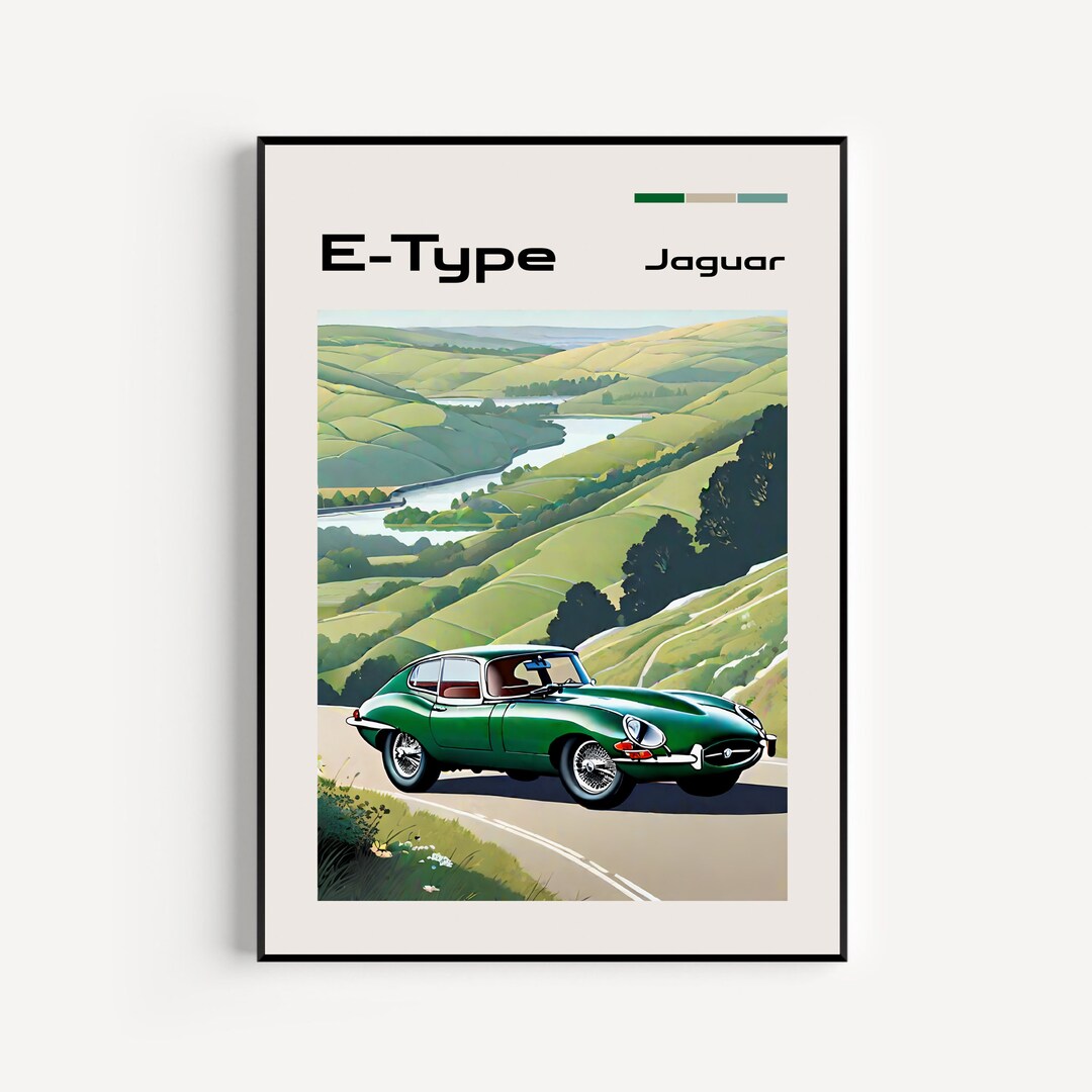 E Type Print, E Type Poster, E Type Wall Art, E Type Art Print, E Type ...