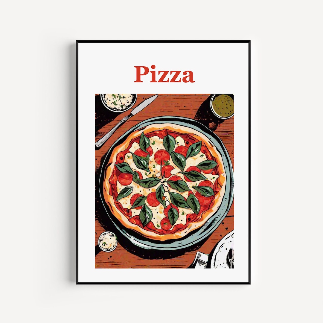 Pizza Print, Pizza Poster, Pizza Wall Art, Pizza Art Print, Pizza Photo ...