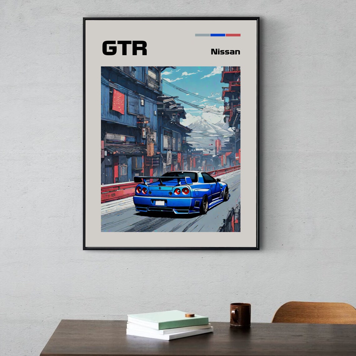 Nissan Gtr Print, Nissan Gtr Poster, Nissan Gtr Wall Art, Nissan Gtr ...