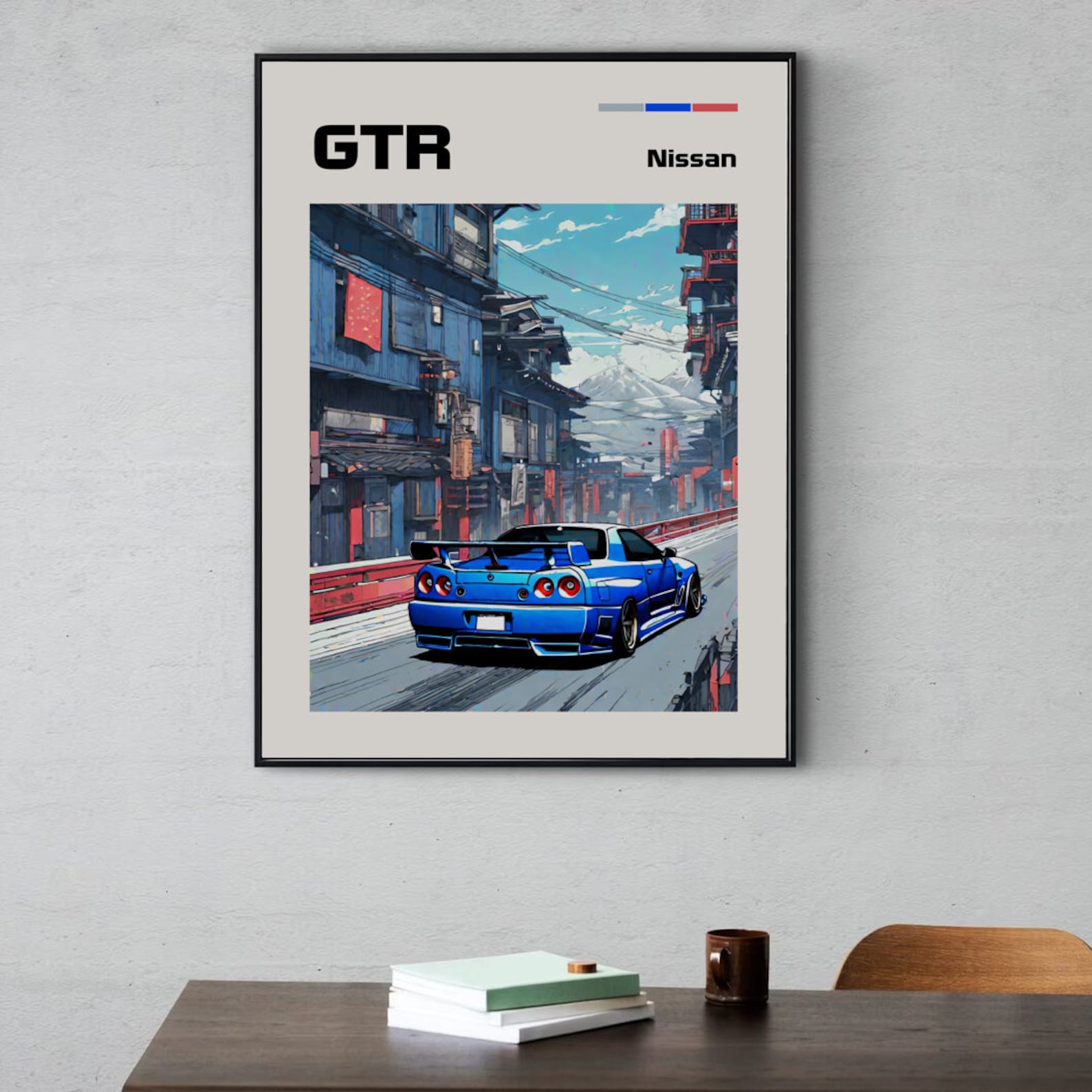 Nissan Gtr Print, Nissan Gtr Poster, Nissan Gtr Wall Art, Nissan Gtr ...