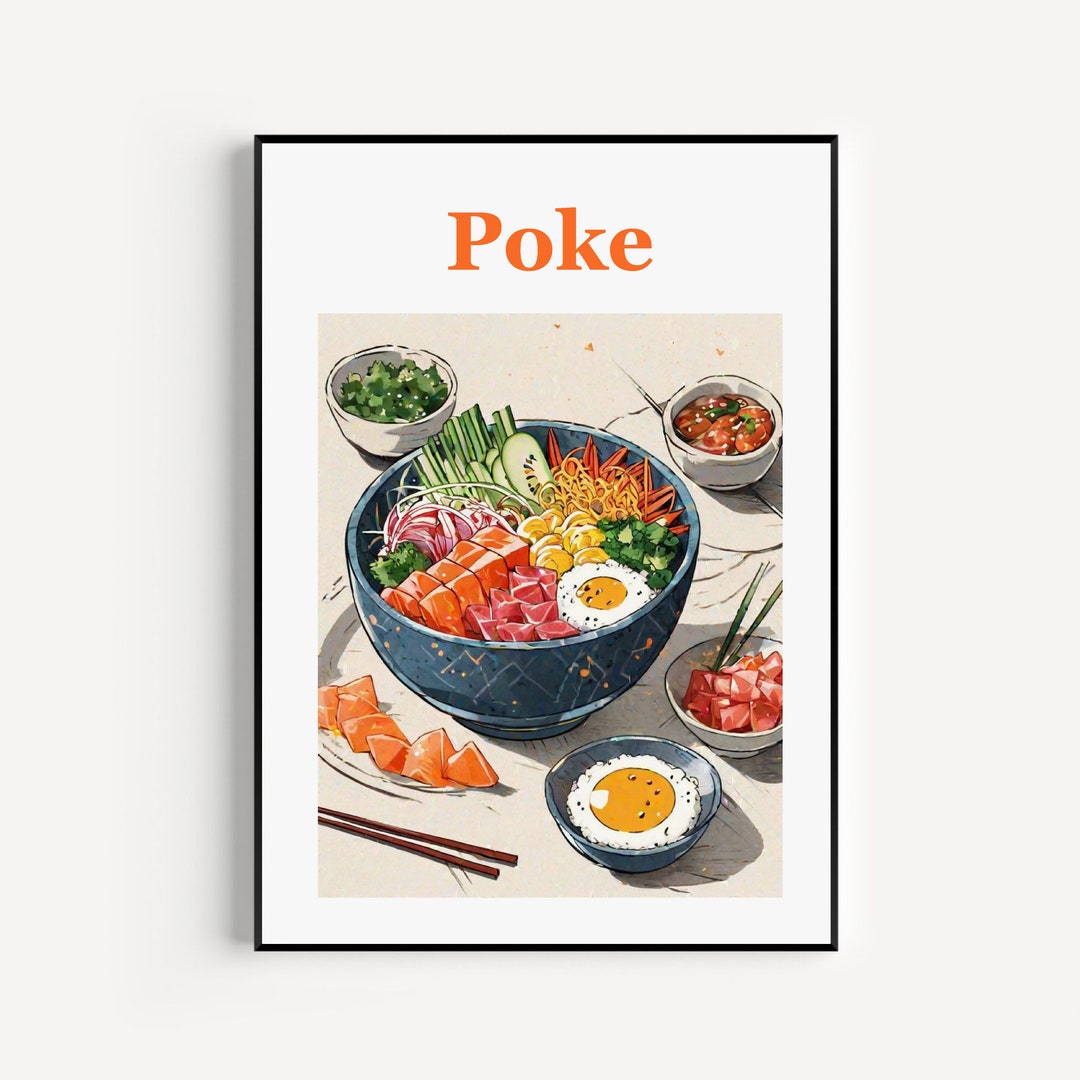 Poke Print, Poke Poster, Poke Wall Art, Poke Art Print, Poke Photo ...
