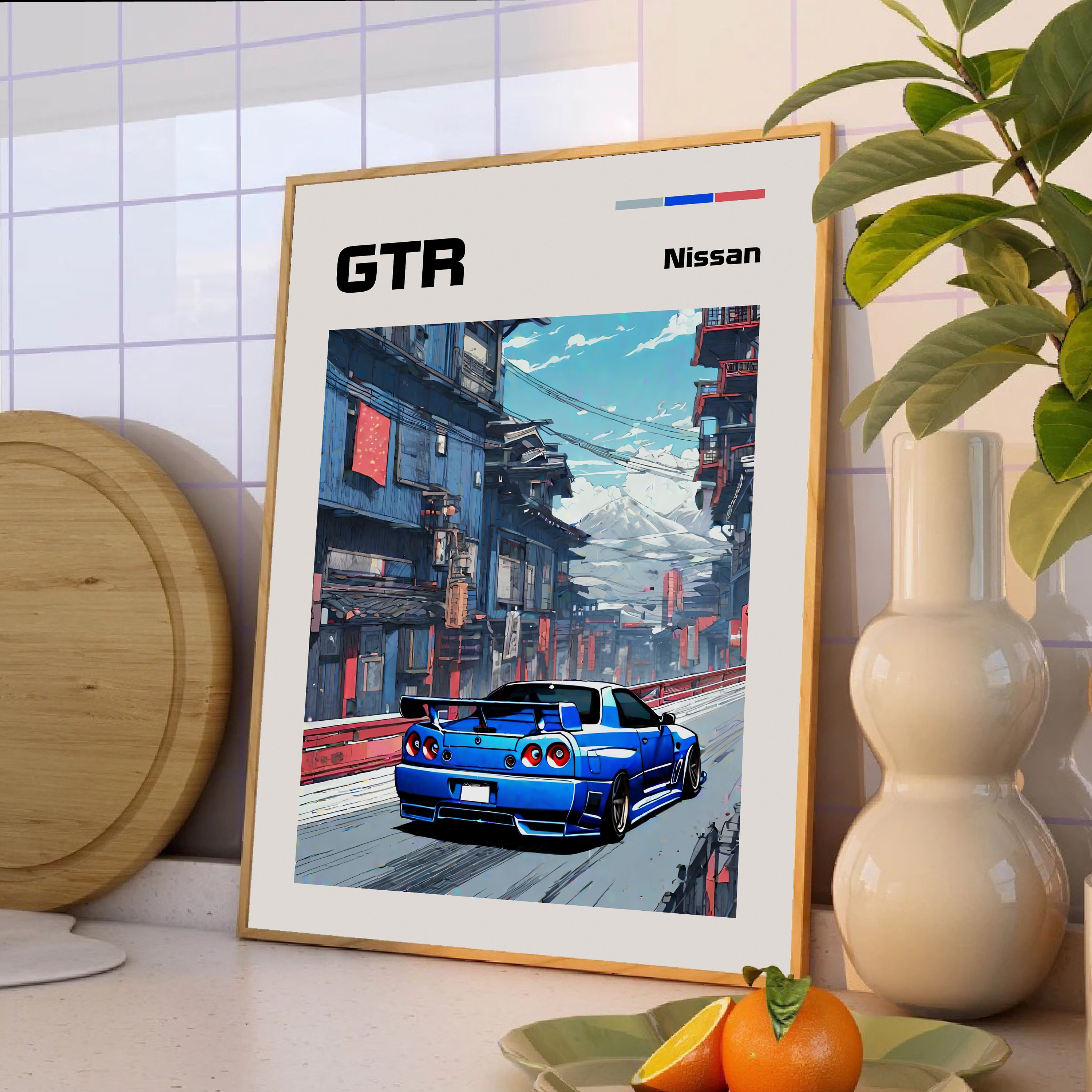 Nissan Gtr Print, Nissan Gtr Poster, Nissan Gtr Wall Art, Nissan Gtr ...