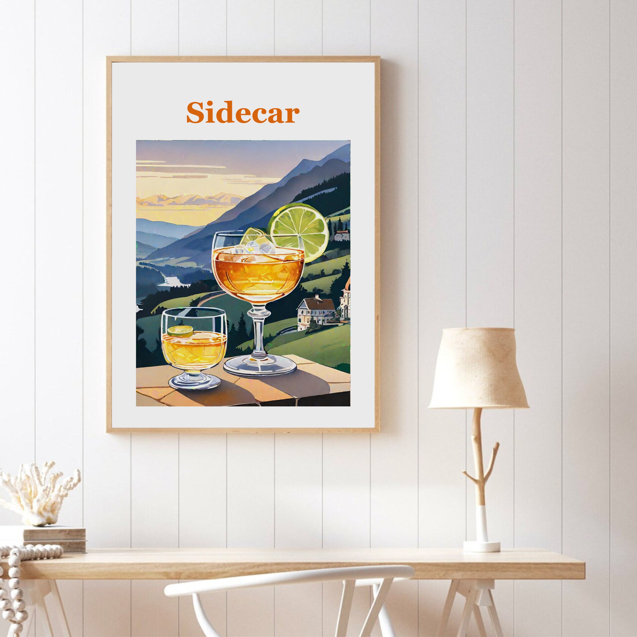 Sidecar Print, Sidecar Poster, Sidecar Wall Art, Sidecar Art Print ...