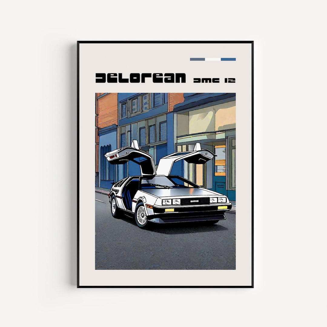 Delorean Print, Delorean Poster, Delorean Wall Art, Delorean Art Print ...