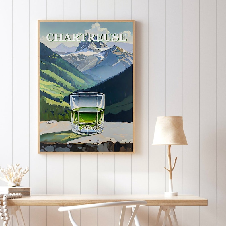 Affiche Chartreuse, Art Mural Chartreuse, Impression D'art Chartreuse ...