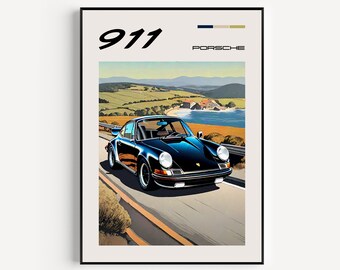 Porsche 911 Print, Porsche 911 Poster, Porsche 911 Wall Art, Porsche ...
