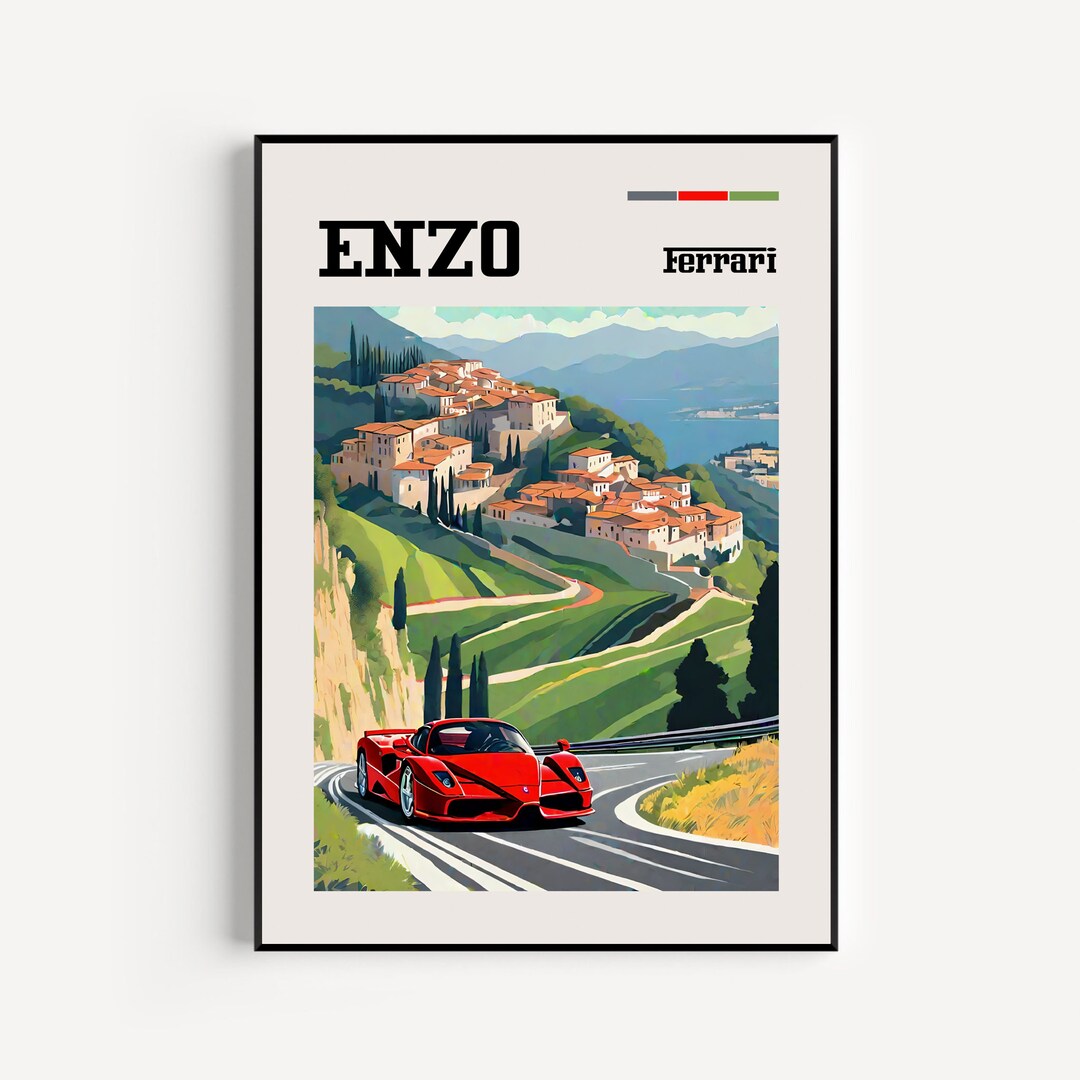Ferrari Enzo Print, Ferrari Enzo Poster, Ferrari Enzo Wall Art, Ferrari ...