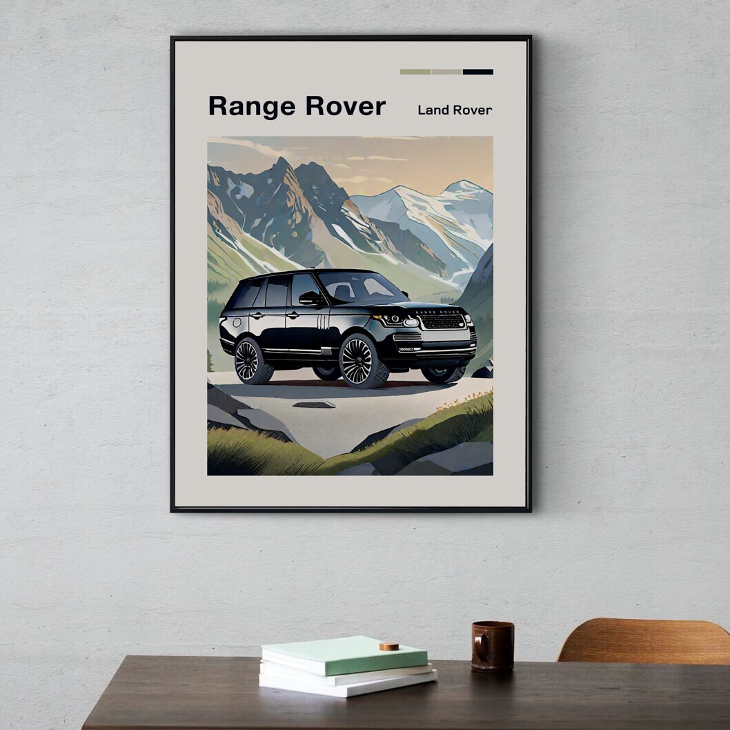 Range Rover Print, Range Rover Poster, Range Rover Wall Art, Range ...