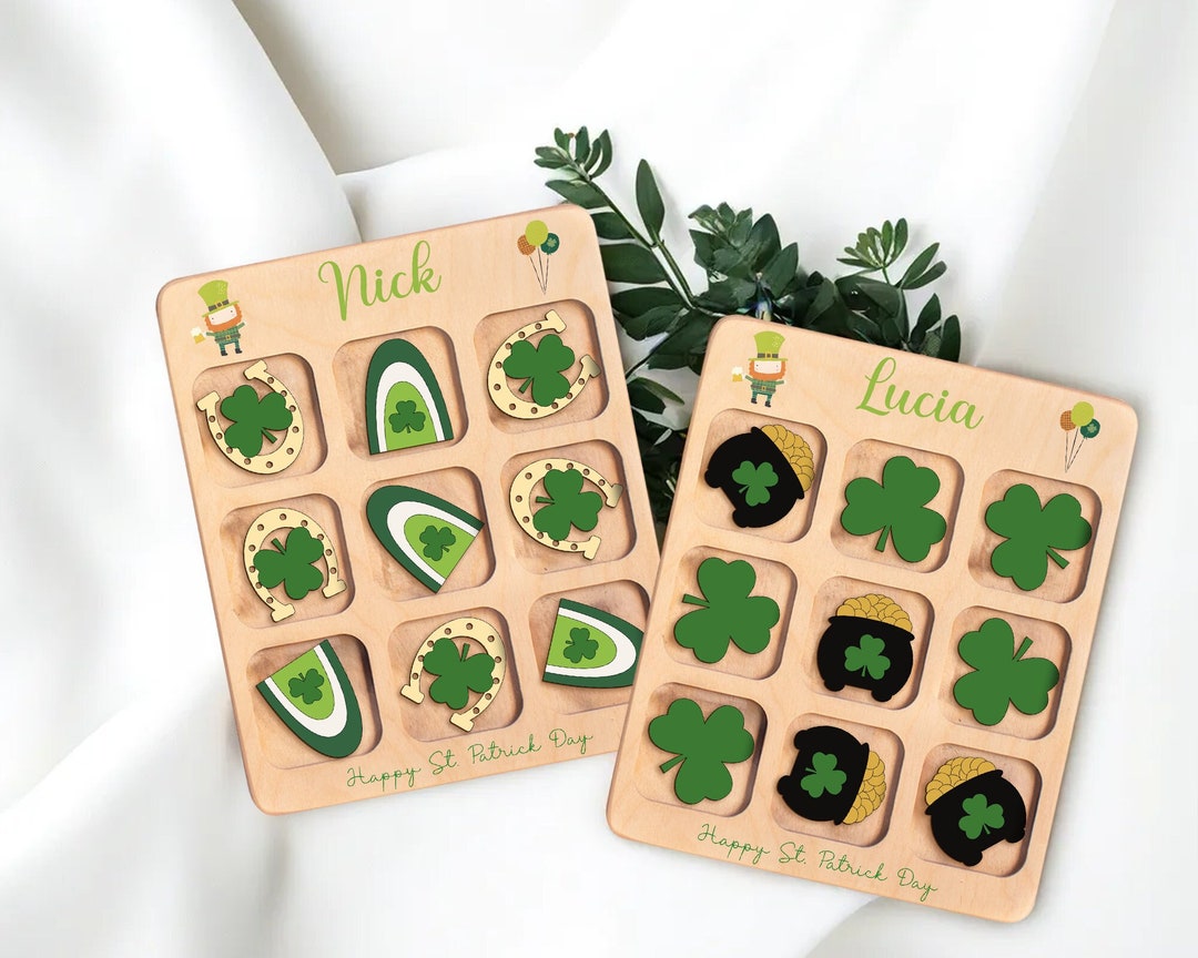 Tic Tac Toe St Patricks Day Gifts for Kids, St Pattys Day, Custom ...