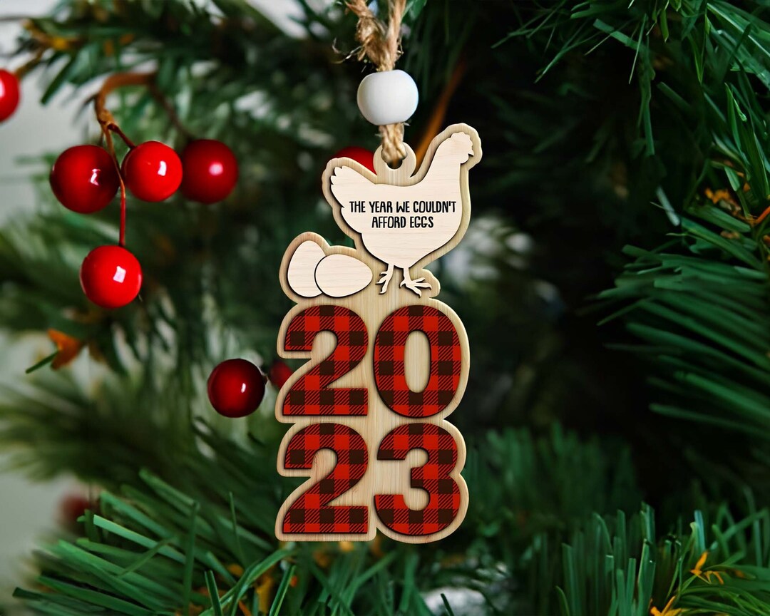 Chicken Christmas Ornament Glowforge Christmas Ornaments - Etsy