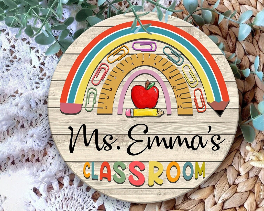 Personalized Teacher Sign Teacher Gifts Teacher Door Sign - Etsy