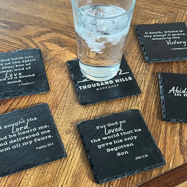Bible Verse Coasters - Etsy