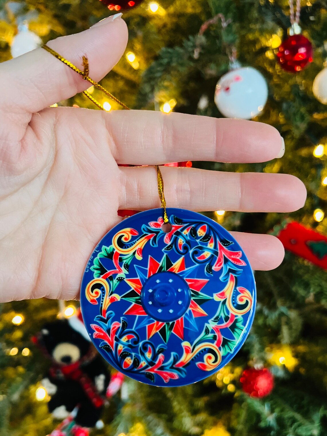 Traditional Sarchi Ox Cart Wheel Ceramic Ornament - Costa Rican Decor ...