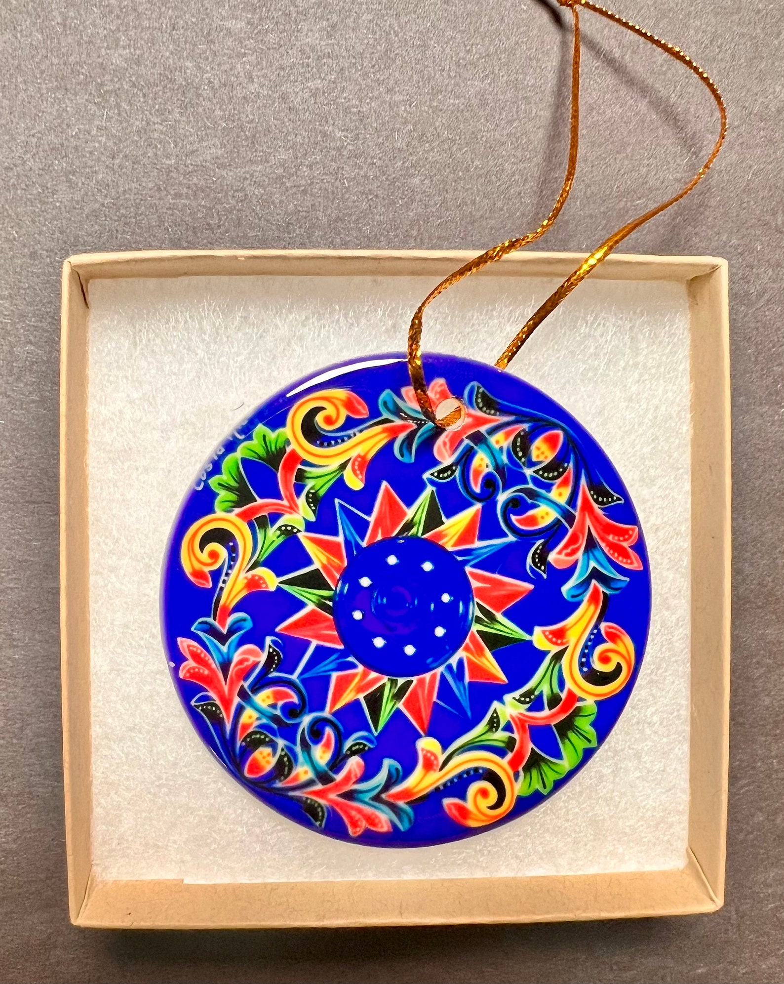 Traditional Sarchi Ox Cart Wheel Ceramic Ornament - Costa Rican Decor ...