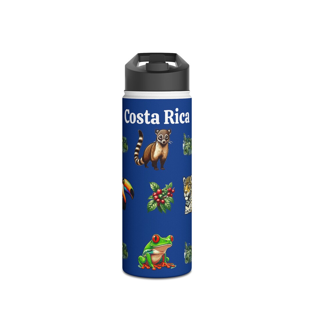 18 Oz Costa Rican Wildlife Themed Item Vibrant Animal Designs Pura Vida ...
