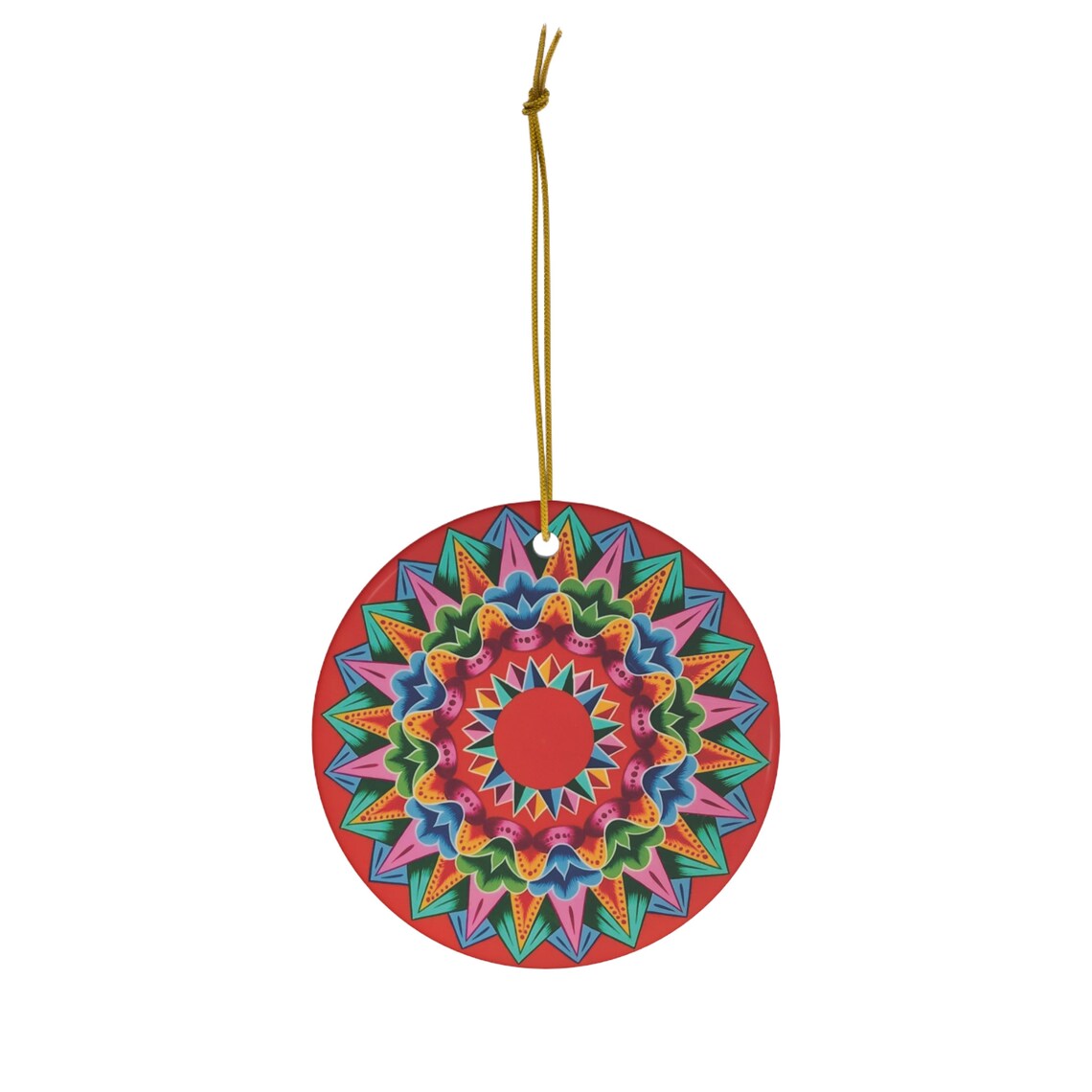 Traditional Sarchi Ox Cart Wheel Ceramic Ornament - Costa Rican Decor ...