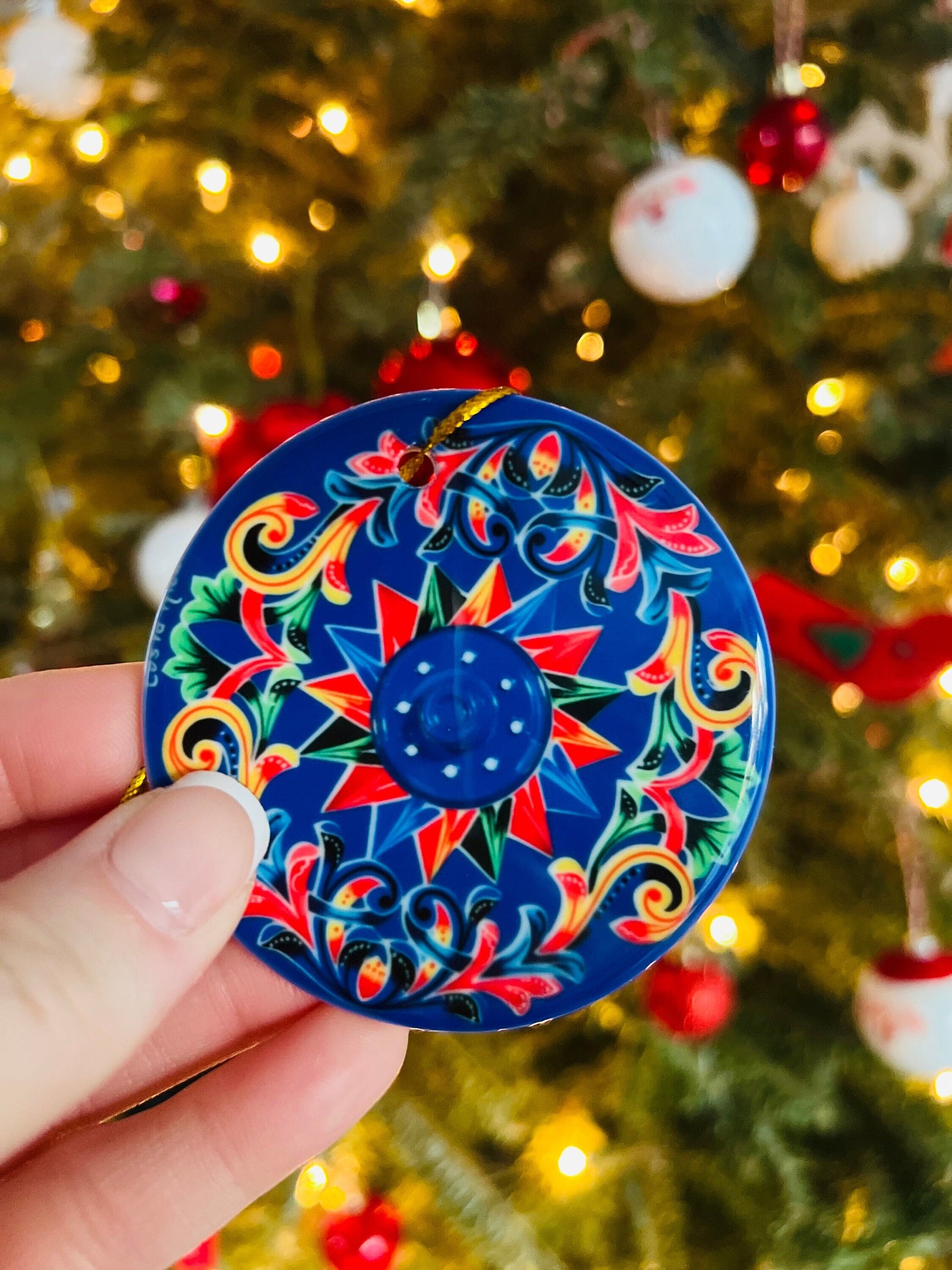 Traditional Sarchi Ox Cart Wheel Ceramic Ornament - Costa Rican Decor ...