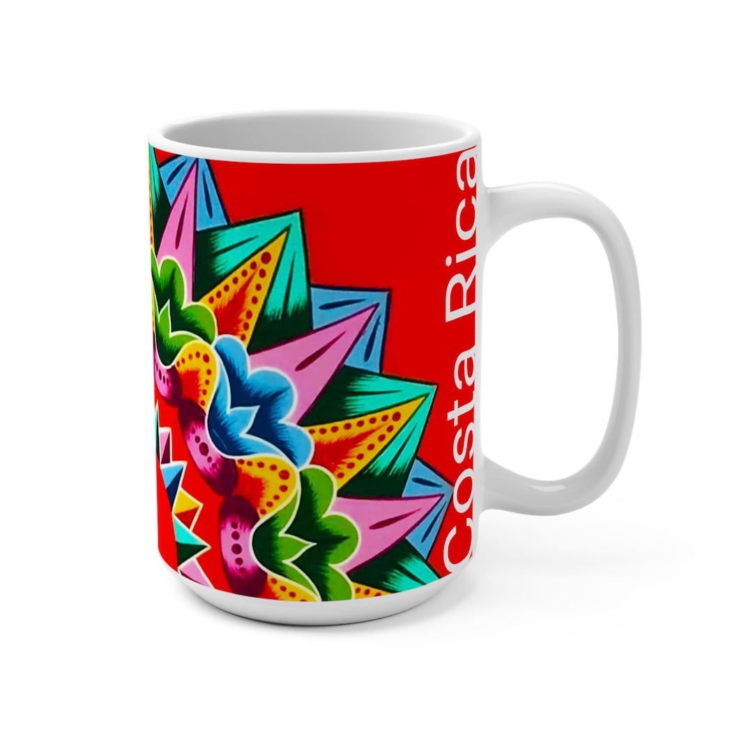 Authentic Costa Rica Sarchi Ox-cart Wheel Design 15oz Ceramic Mug ...