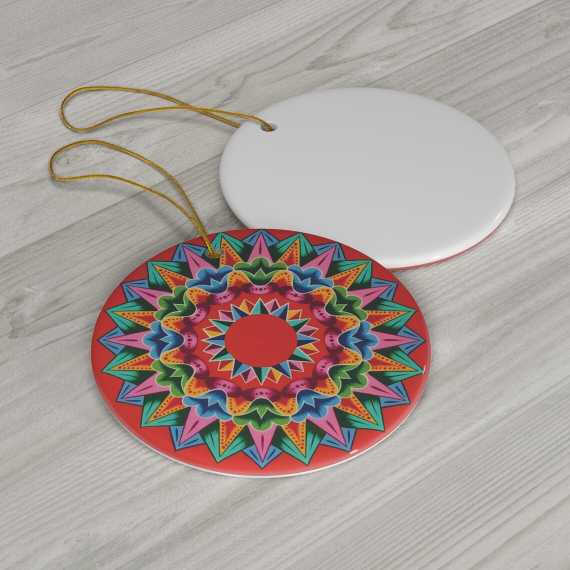 Traditional Sarchi Ox Cart Wheel Ceramic Ornament - Costa Rican Decor ...