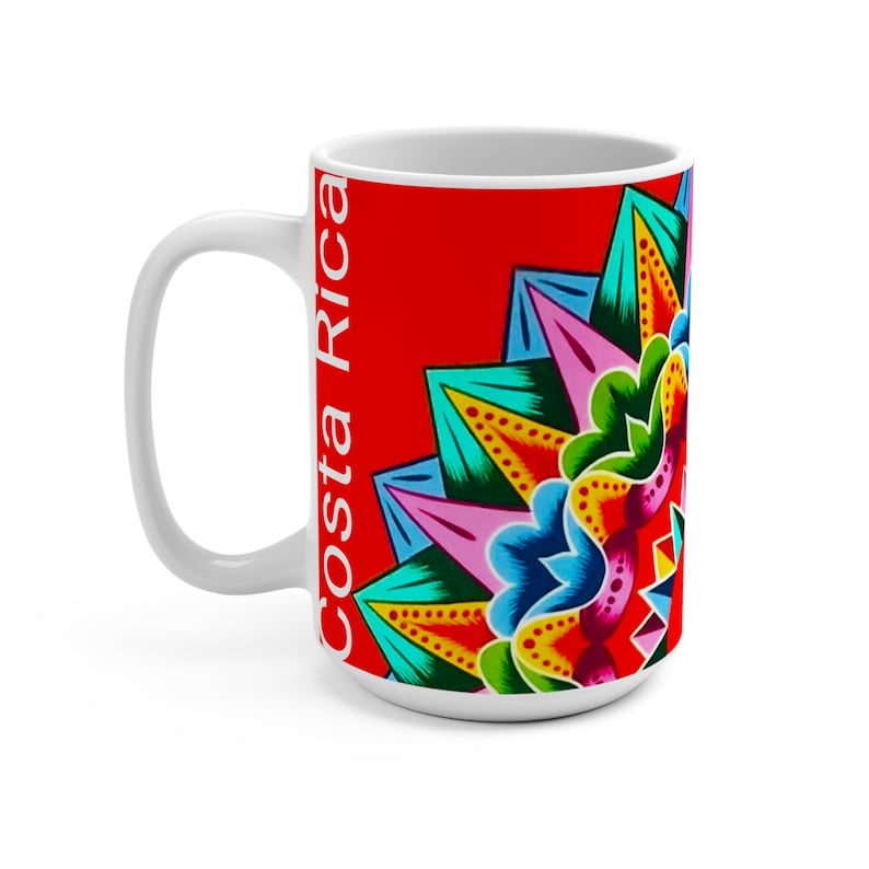 Authentic Costa Rica Sarchi Ox-cart Wheel Design 15oz Ceramic Mug ...