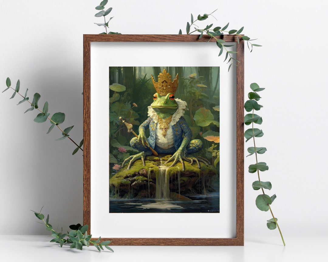The Frog Prince Wall Print Frog Prince Digital Print Fairytale ...
