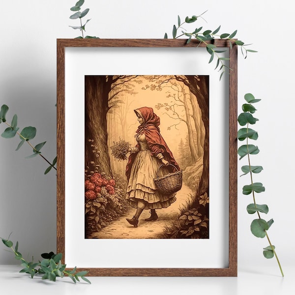 Red Riding Hood Art - Etsy