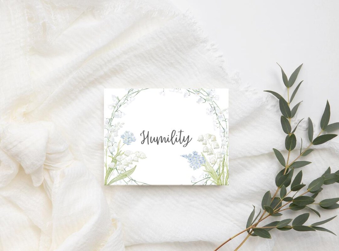 Humility Word of the Year Card Printable Digital Download Lily of the ...