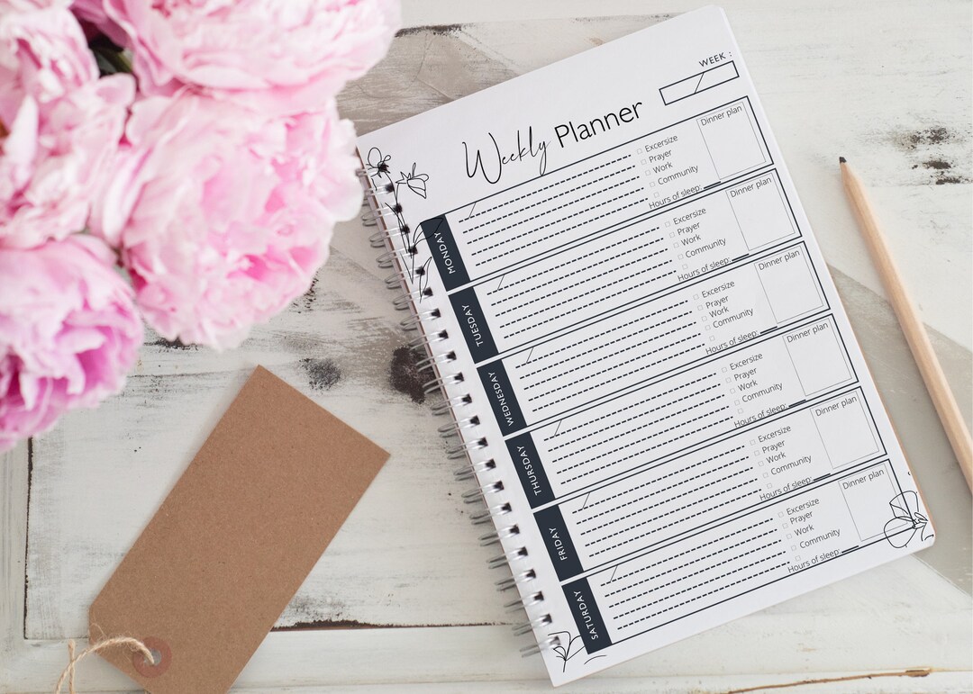 Weekly Planner Accountability Catholic Whole Person Journal Task List ...