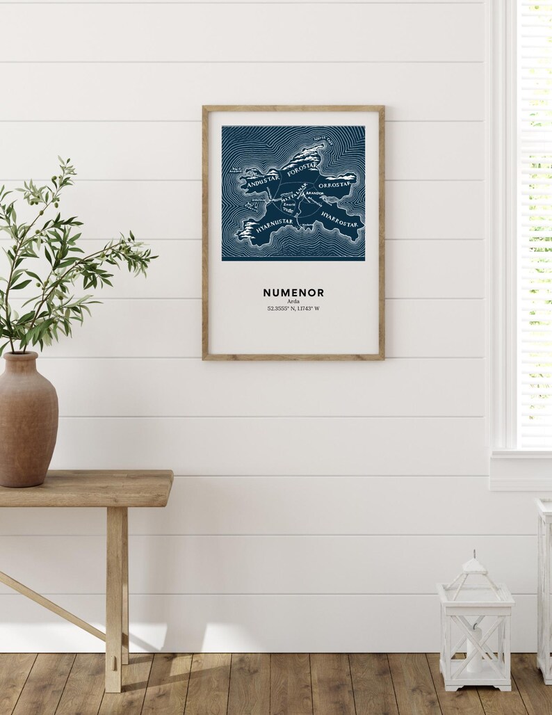 Middle Earth Numenor Beleriand Maps Printable Set of 3 JRR Tolkien City ...
