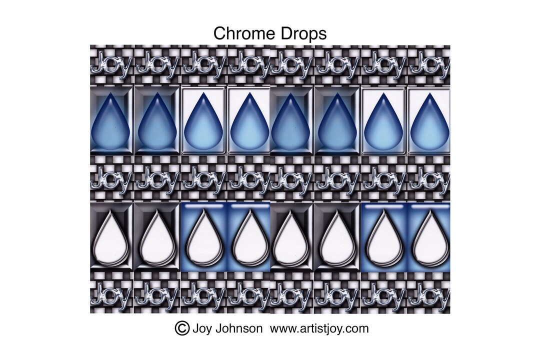Title: Chrome Drops 8.5 X 11 Inch Art Print on Photo Paper. - Etsy
