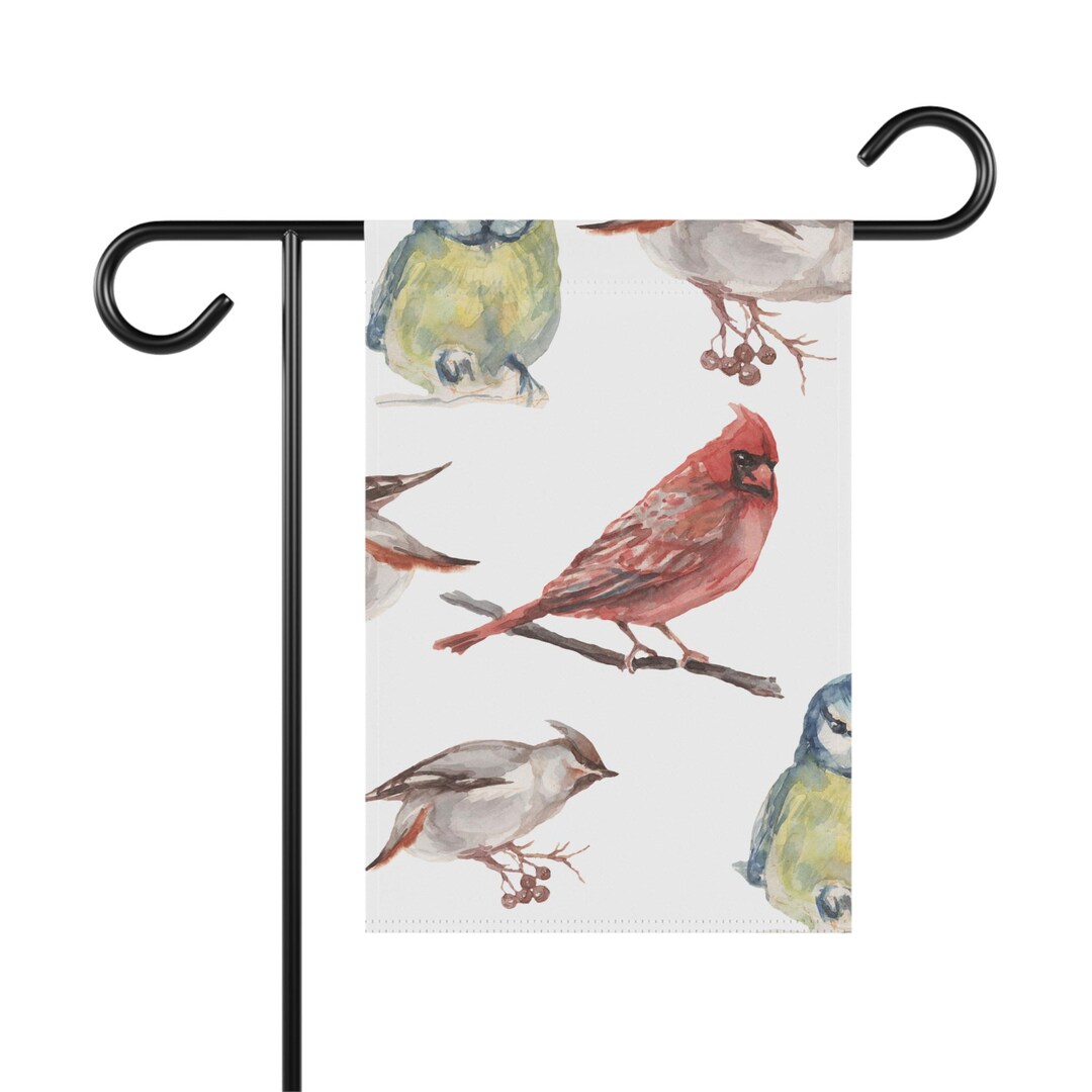 Yard Birds Garden Flag, Birds Flag, Cottagecore Yard Flag, Fun Garden ...