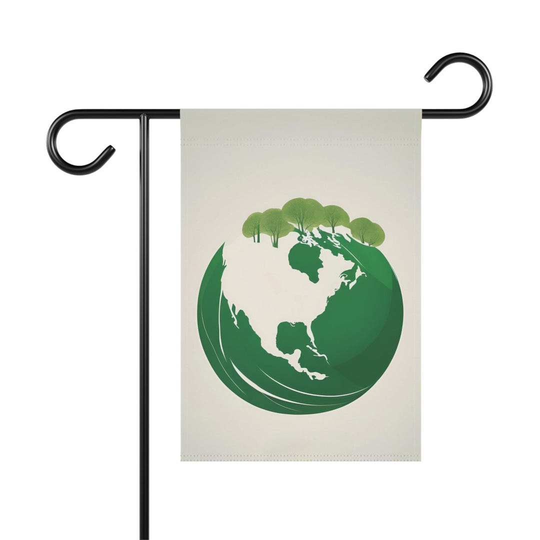 No Words Earth Day Flag, Green Earth Garden Flag, Earth Day Garden Flag ...