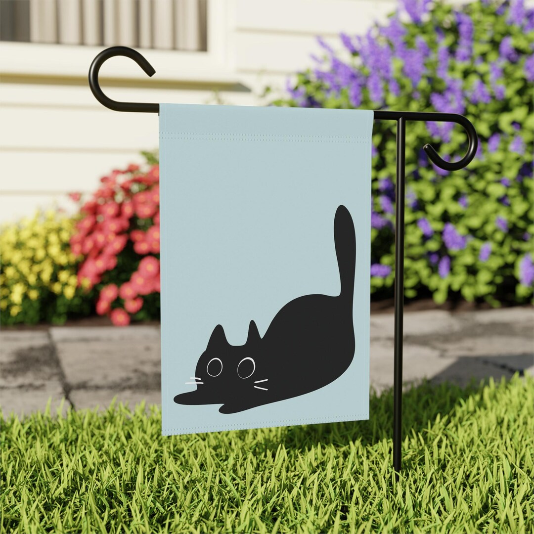 Bowing Playful Kitty Garden Flag, Cat Flag, Cat Yard Flag, Fun Garden ...